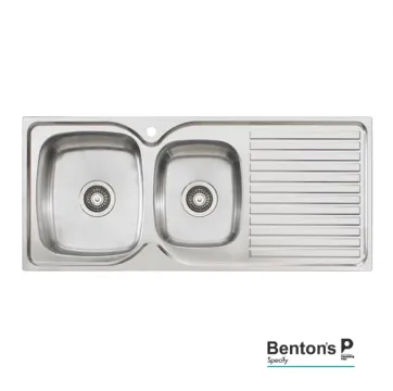 Harmony Bassini 1 & 3/4 Sink with Drainer LHB - (PPH11) | Bentons Specify