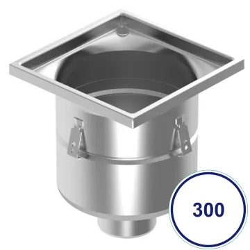 BLUCHER SQUARE DRAIN 300 TOP - 110MM OUTLET 760.403.110 S | Bentons Specify